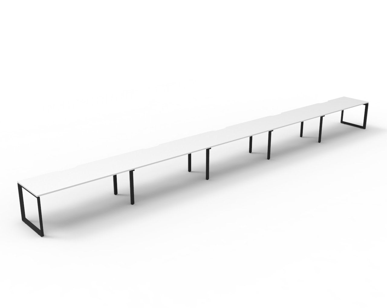 5 Person Infinity Single Sided Loop Leg Workstation | Office Furniture ...