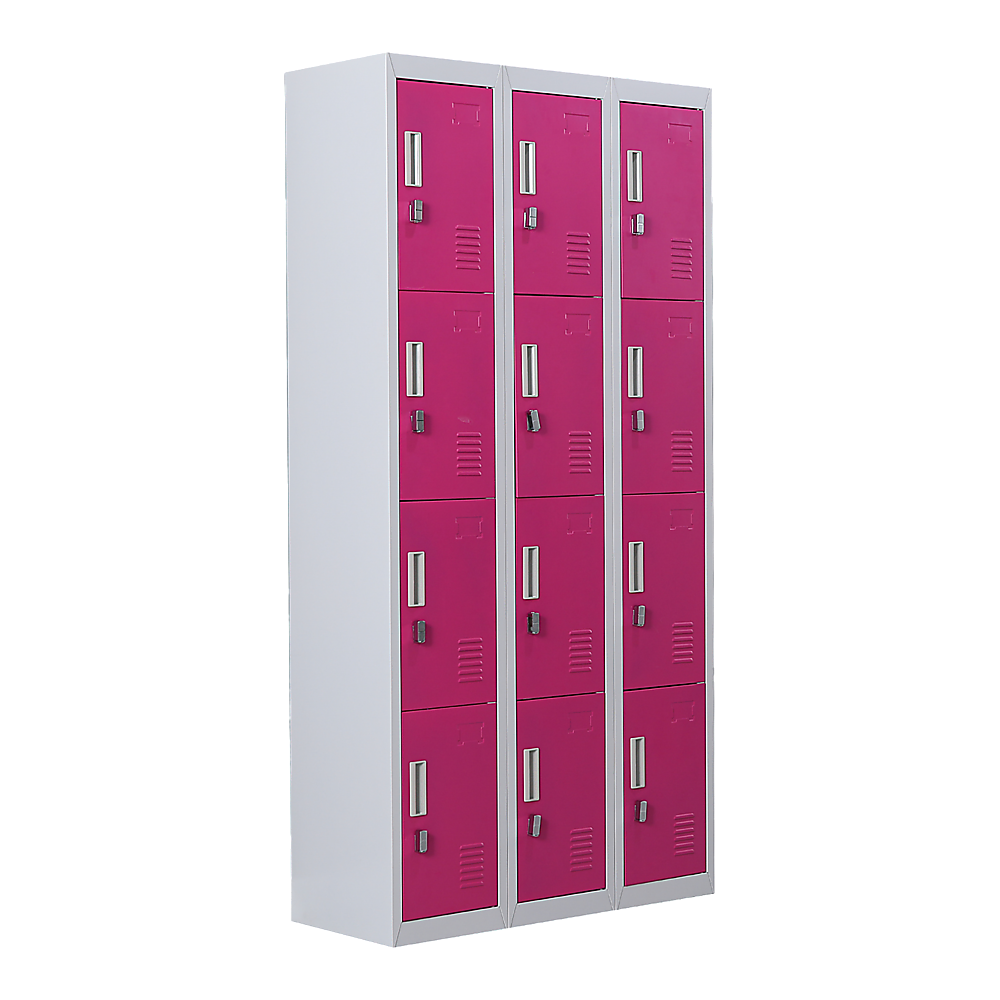 12-Door Locker for Office Gym Shed School Home Storage - Padlock-opera ...