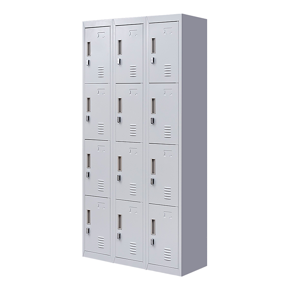 12-Door Locker for Office Gym Shed School Home Storage - Padlock-opera ...
