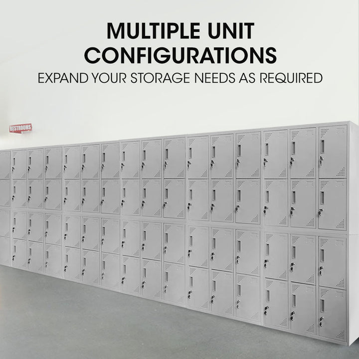 FORTIA 12 Doors Locker Cabinet Metal Storage Gym Home Office School ...