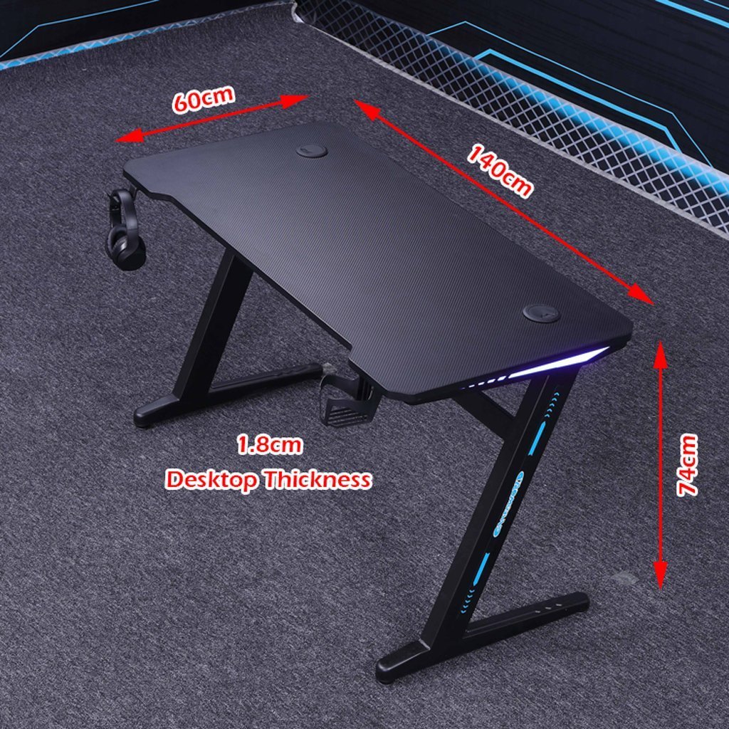 120cm RGB Gaming Desk Desktop PC Computer Desks Desktop Racing Table ...